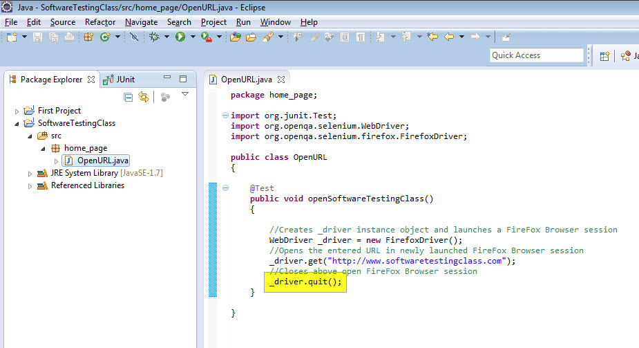Start Selenium WebDriver Test Script on your own - Selenium Tutorial ... Start Selenium WebDriver Test Script on your own - Selenium Tutorial ...