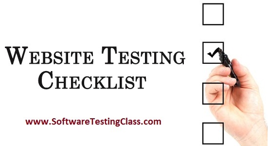 Complete Checklist for Website Testing | Software Testing Class Complete Checklist for Website Testing | Software Testing Class