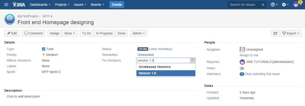 jira screen9 | Software Testing Class