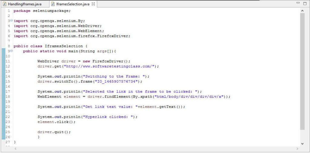 Handling IFrames in Selenium Program - Software Testing Class Handling IFrames in Selenium Program - Software Testing Class
